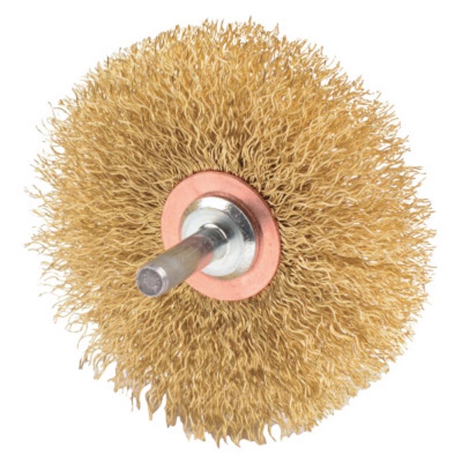 Narrow Face Stem-Mounted Crimped Wire Wheel, 17641, 3" Diameter, 0.0118 ...